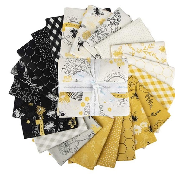 Riley Blake Fabrics | Other | Honey Bee Cotton Fabric Fat Quarter ...
